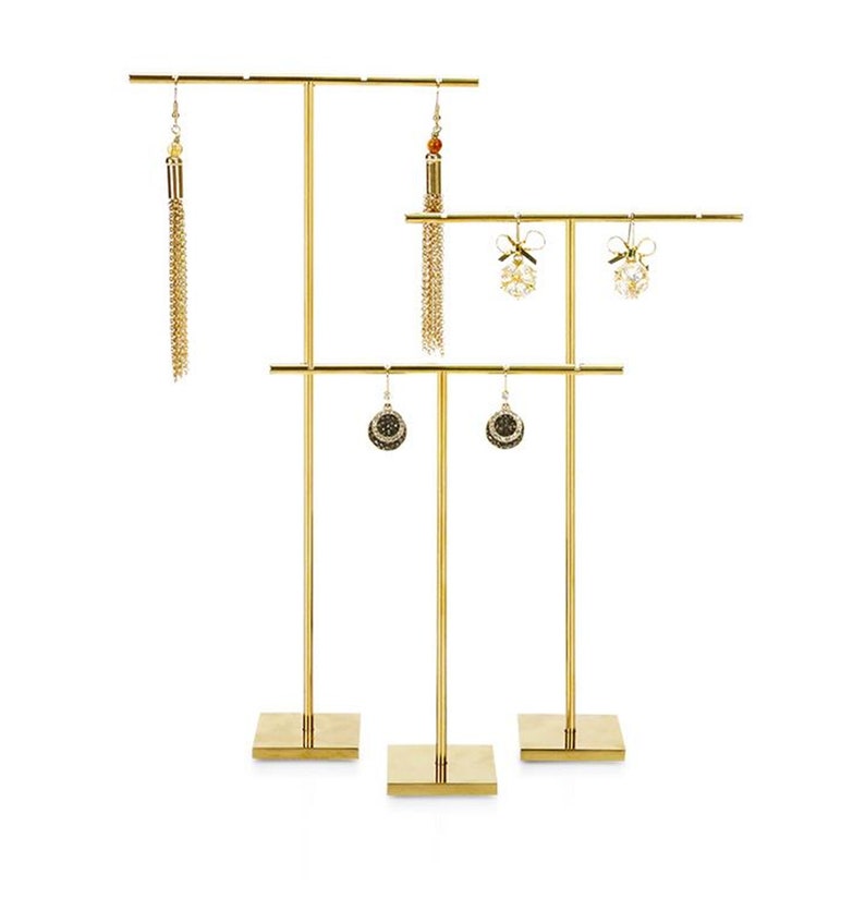 Gold Metal Earring Holder Earring Stand Jewelry Organizer - Etsy