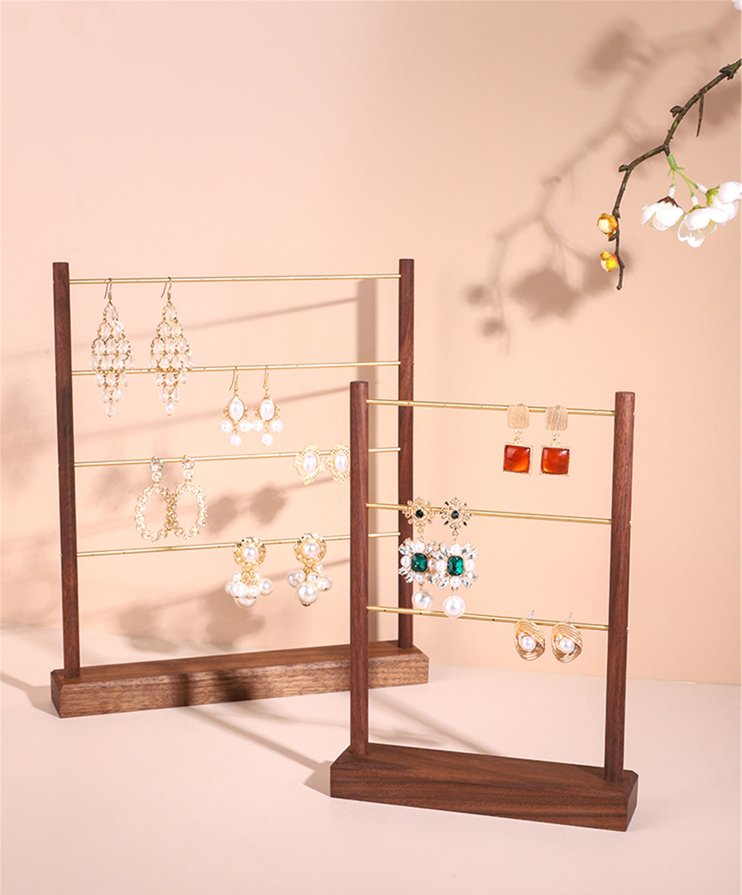 Wood Earring Stand Earring Display Holder Wood Jewelry | Etsy UK