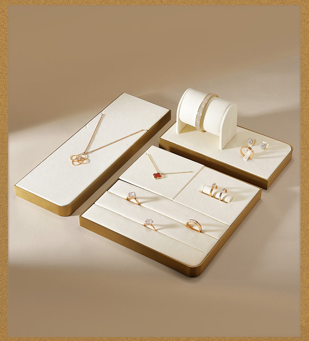 Metal Jewelry Display Set, Metal Jewelry Display, Necklace Holder ...