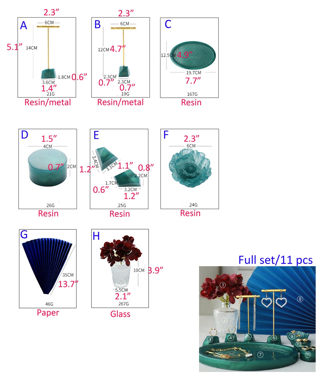 Retro Jewelry Display Resin Jewelry Display Earring Holder - Etsy