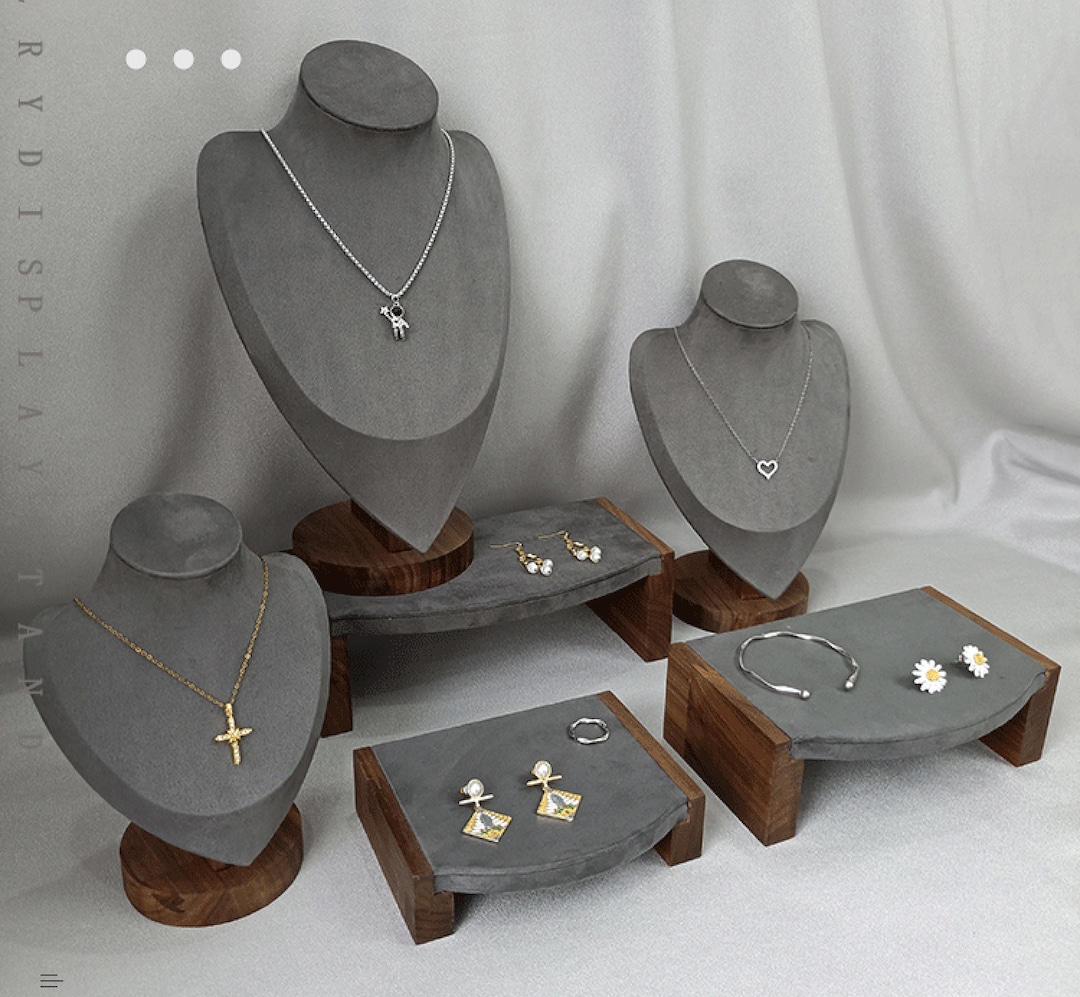 Retro Jewelry Display, Velvet Jewelry Display, Earring Holder, Jewelry ...