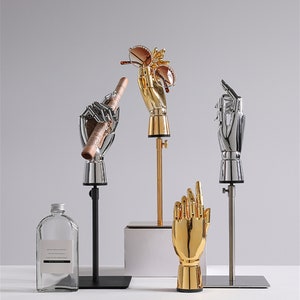 Adjustable Golden/silver Hand Display, Flexible Movable Hand Holder ...