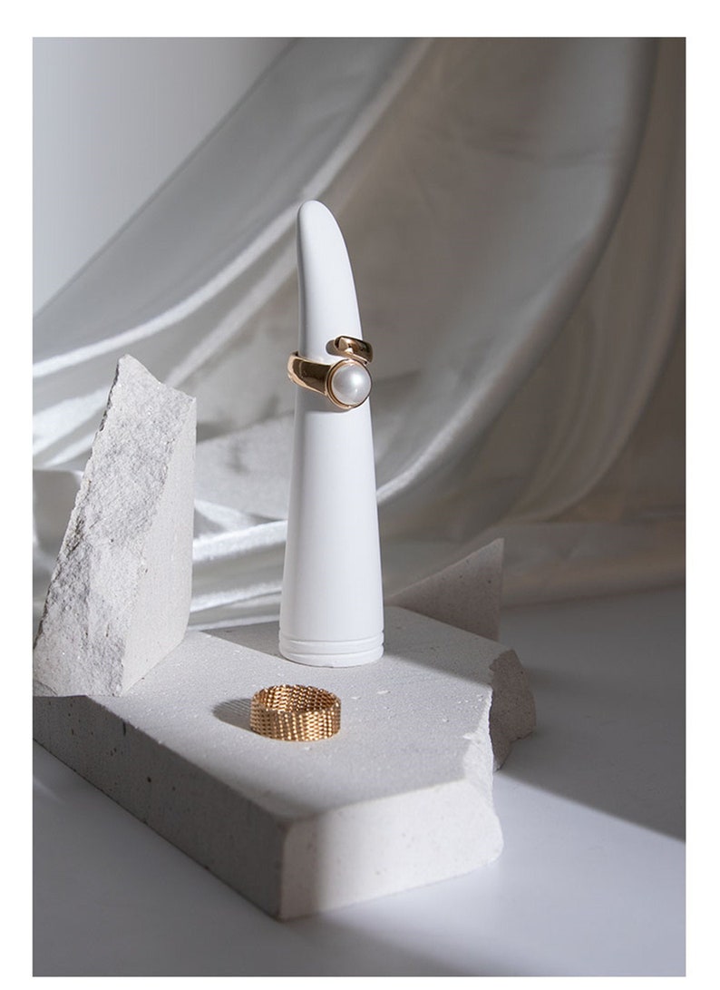 White Ring Display Jewelry Organizer Ring Stand Holder | Etsy