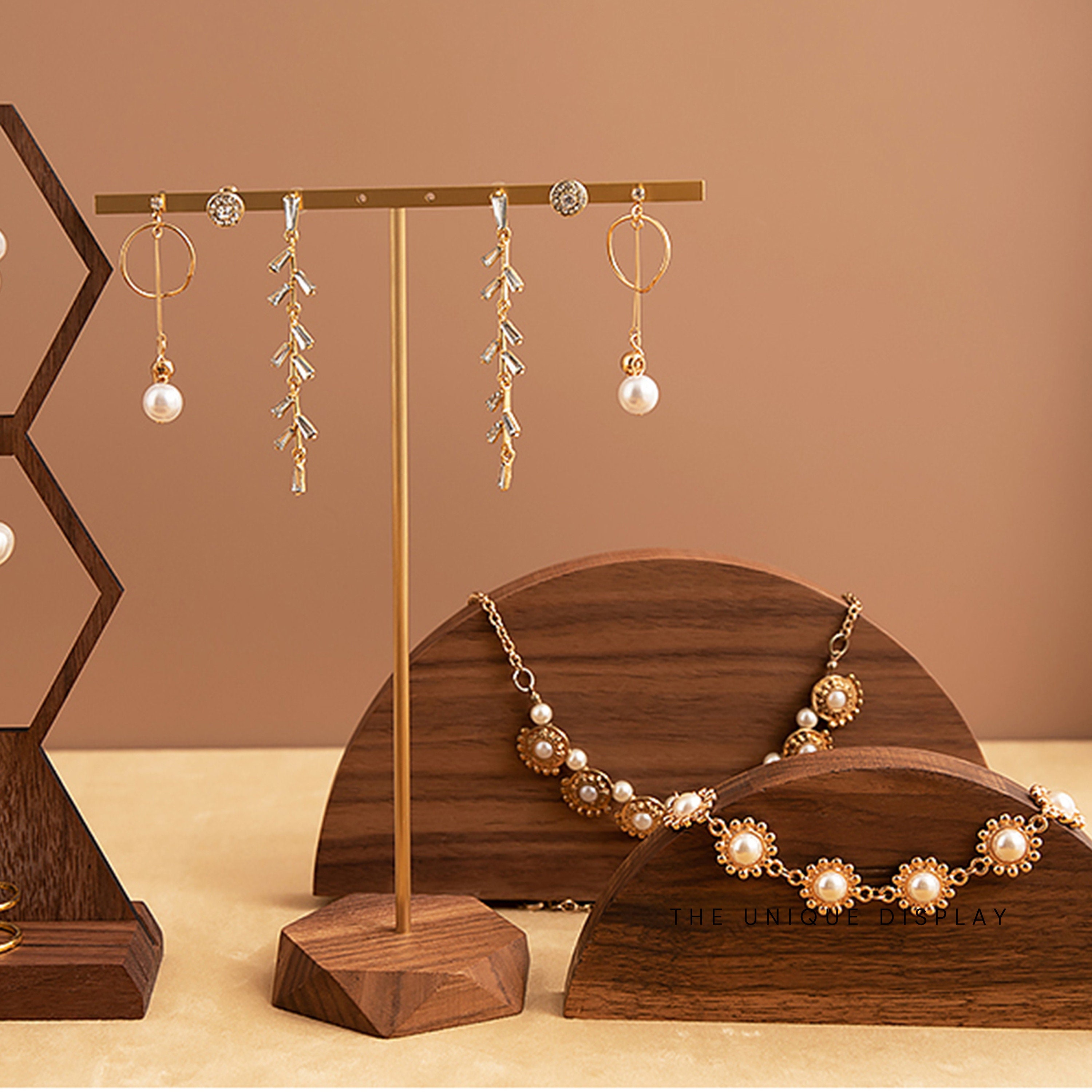 Wood Earrings Display Stand Stud Earrings Display Minimalist - Etsy