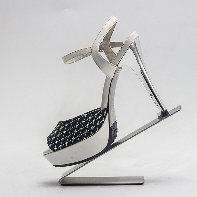 Stainless Steel Shoe Riser: Angled High Heel Display Stand - Etsy