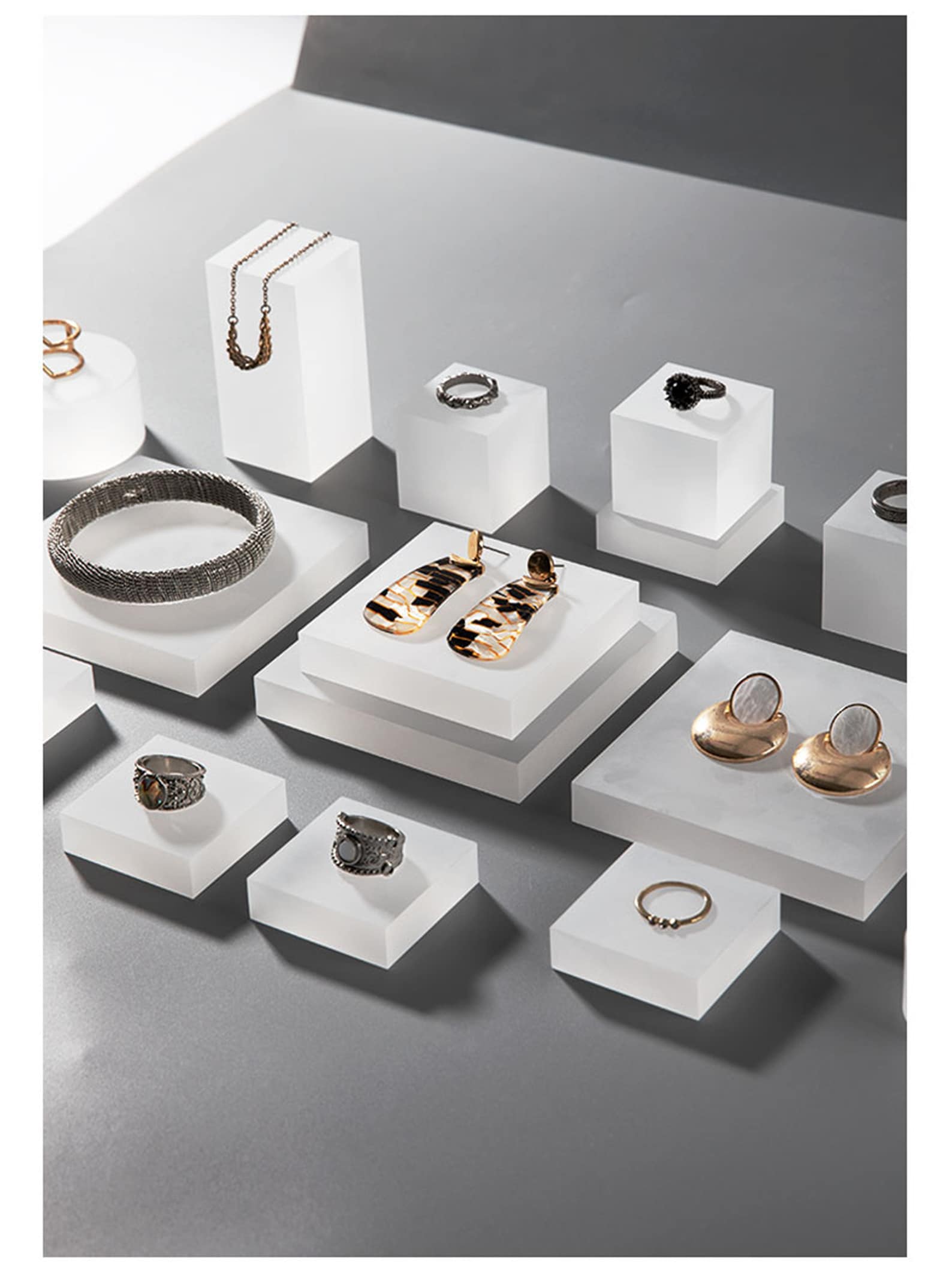 Matte Acrylic Jewelry Display Set Acrylic Jewelry Stand - Etsy