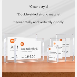 Clear Acrylic Branding Sign: Magnetic Price Tag Display - Etsy