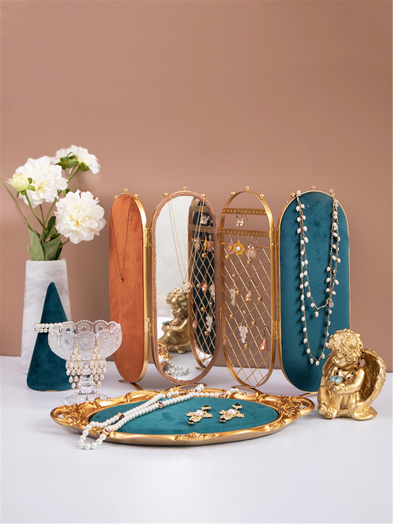 Retro Jewelry Display Velvet Jewelry Display Earring Holder | Etsy