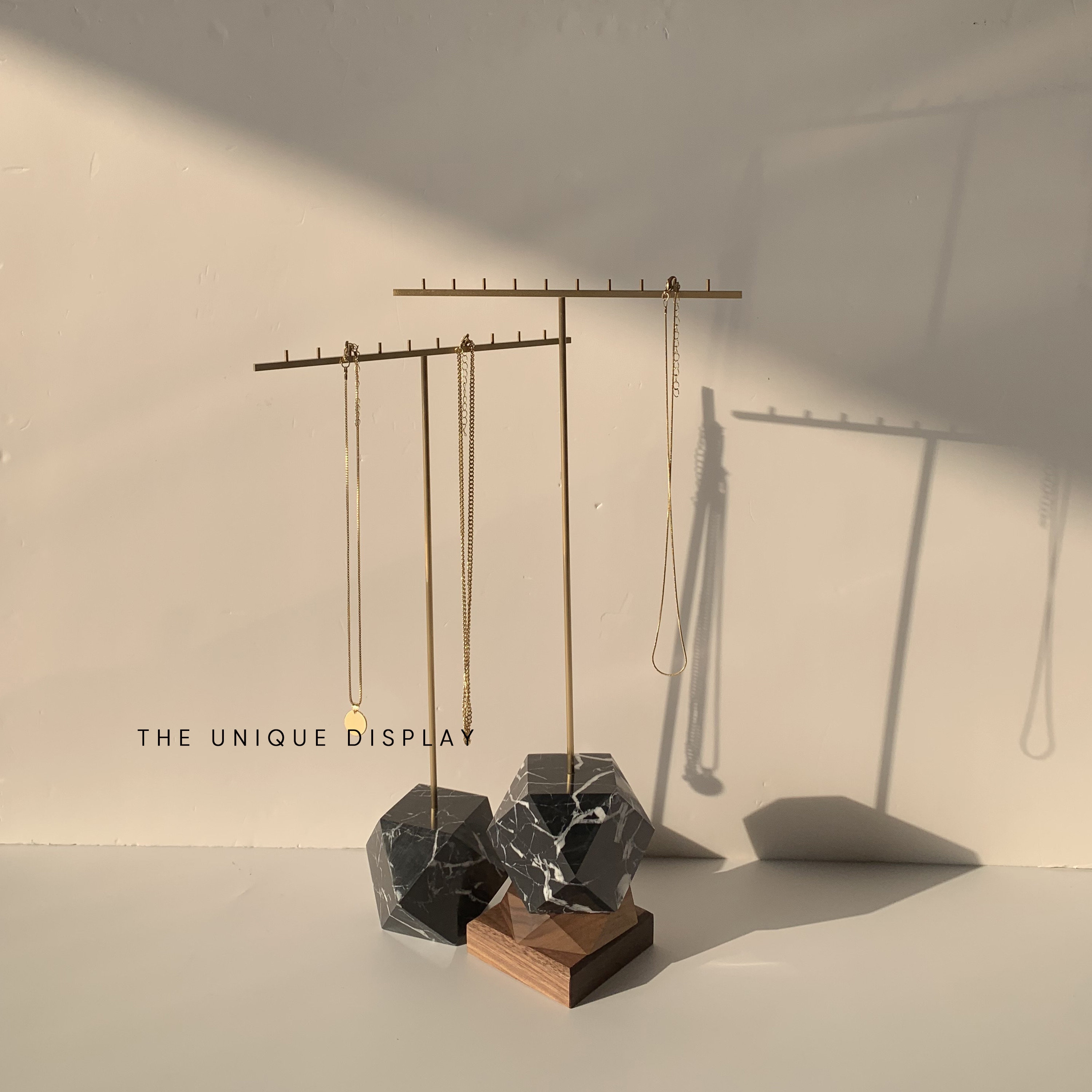 Black Marble Jewelry Display White Jewelry Organizer Stand - Etsy