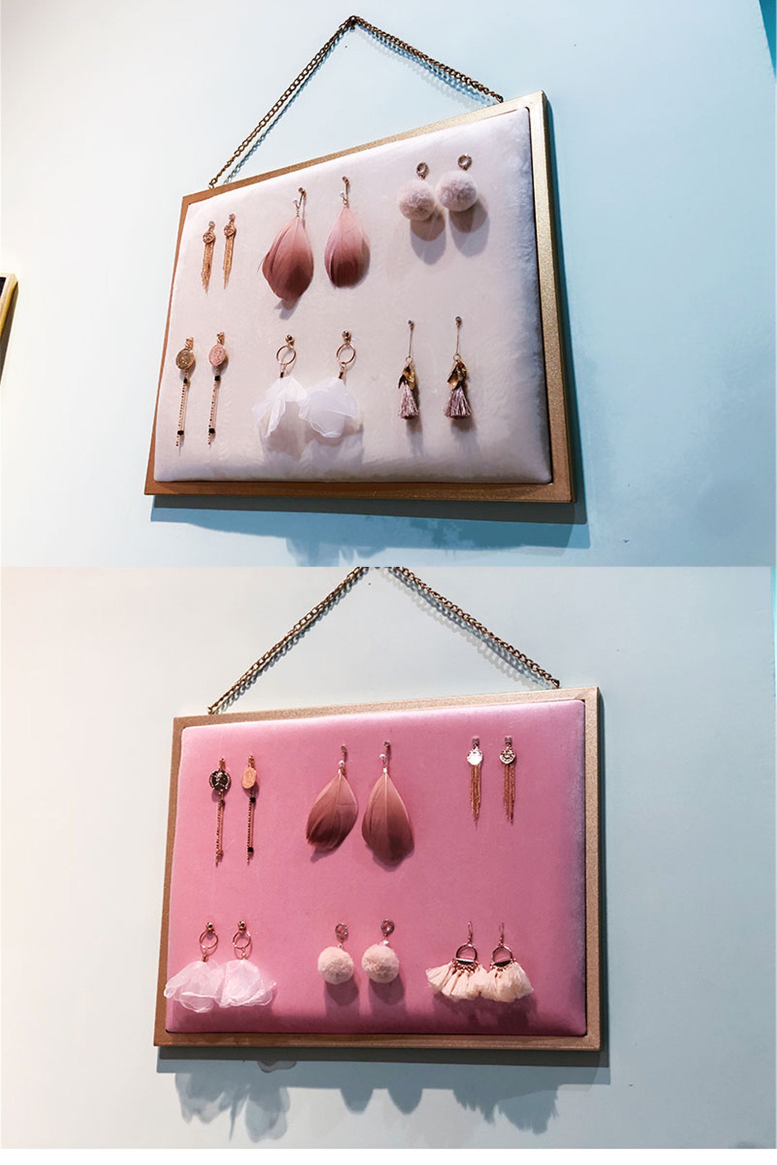 Velvet Earring Display Frame Velvet Jewelry Display Earring - Etsy