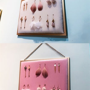 Velvet Earring Display Frame, Velvet Jewelry Display, Earring Holder ...