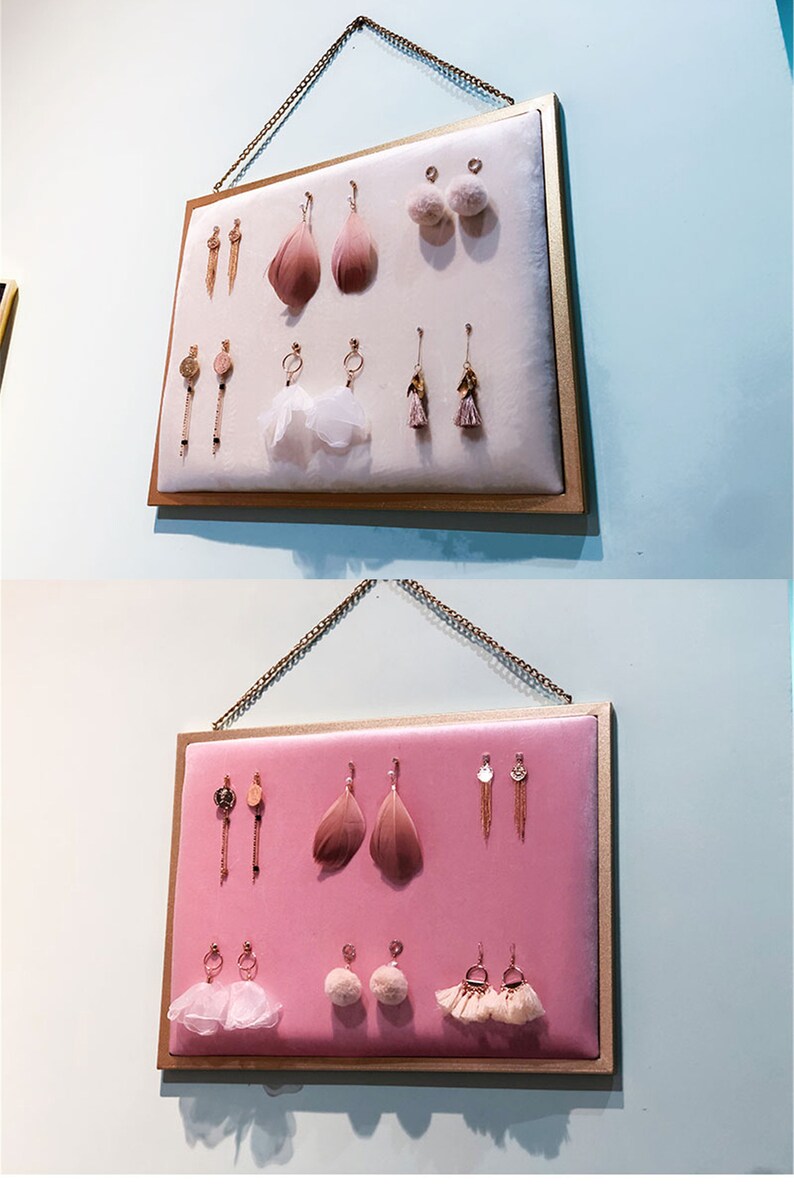 Velvet Earring Display Frame Velvet Jewelry Display Earring - Etsy