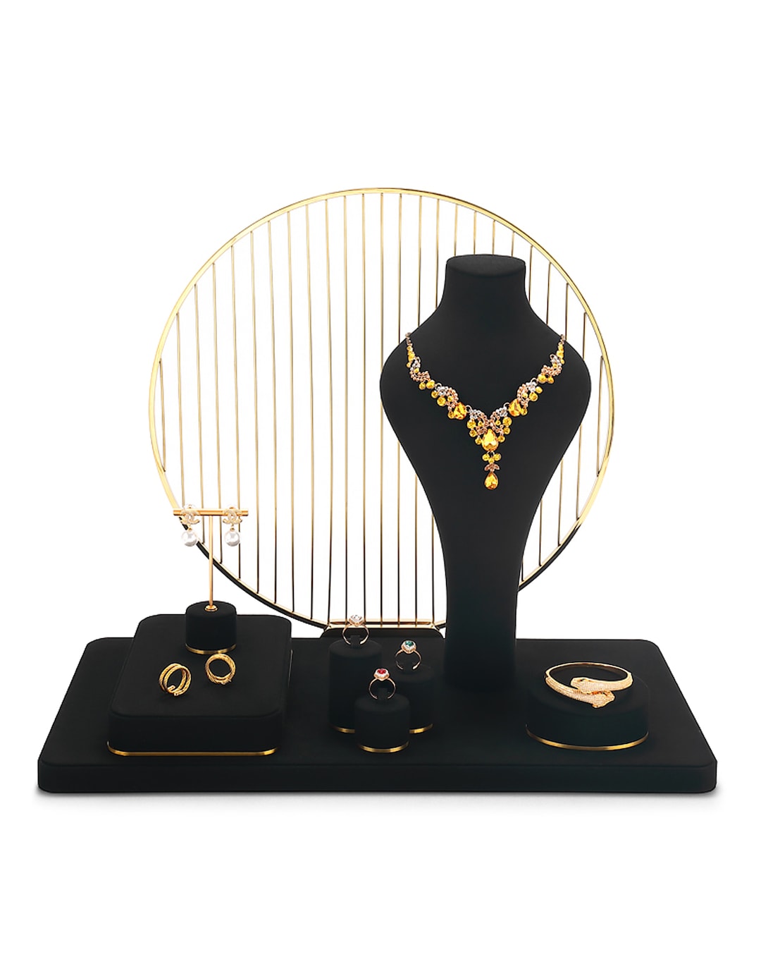 Retro Jewelry Display, Black Velvet Jewelry Display, Earring Holder ...