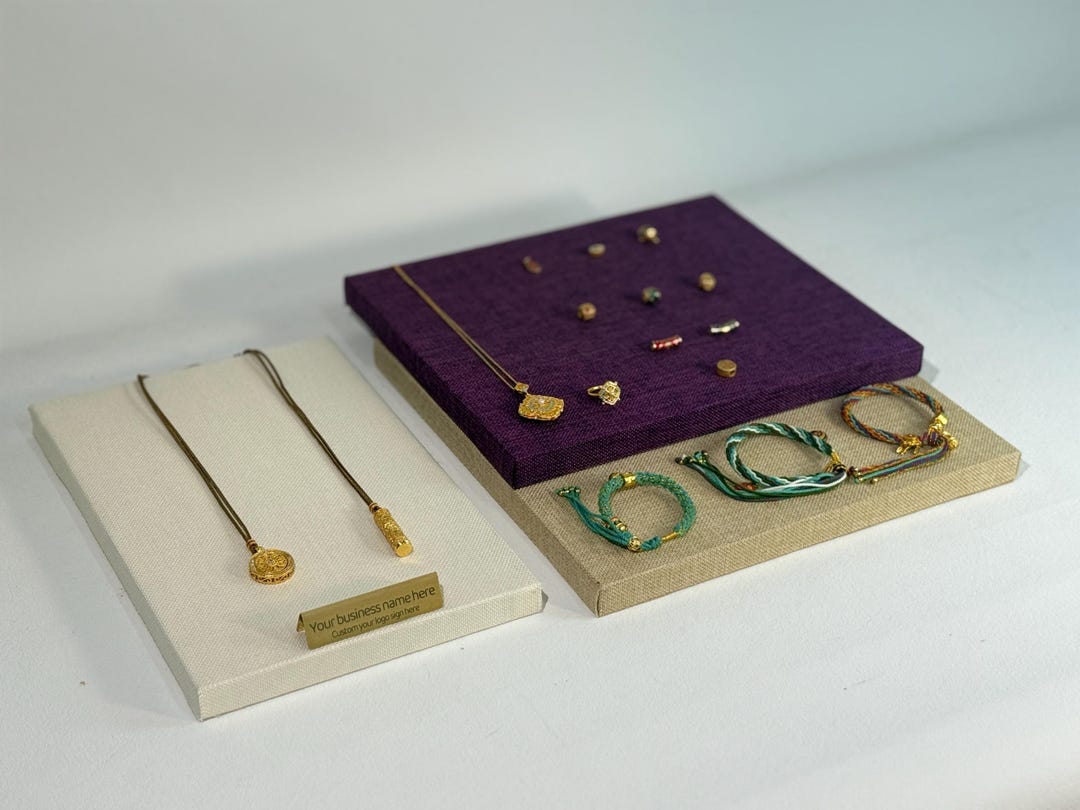 Custom Size and Color Jewelry Display Board, Custom Brass Logo/business ...