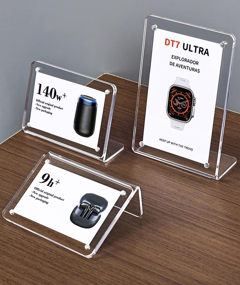 Clear Acrylic Branding Sign: Magnetic Price Tag Display - Etsy