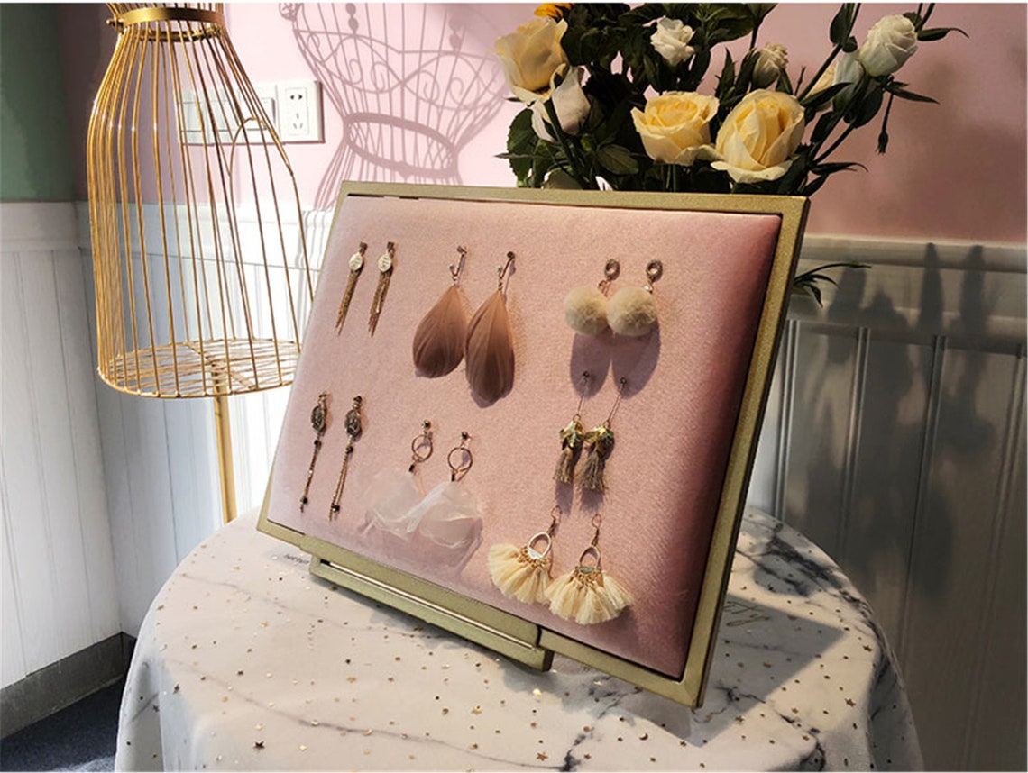 Velvet Earring Display Frame Velvet Jewelry Display Earring - Etsy