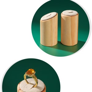 Solid Wood Ring Holder, 3 Pcs Ring Display Stand, Jewelry Showcase ...