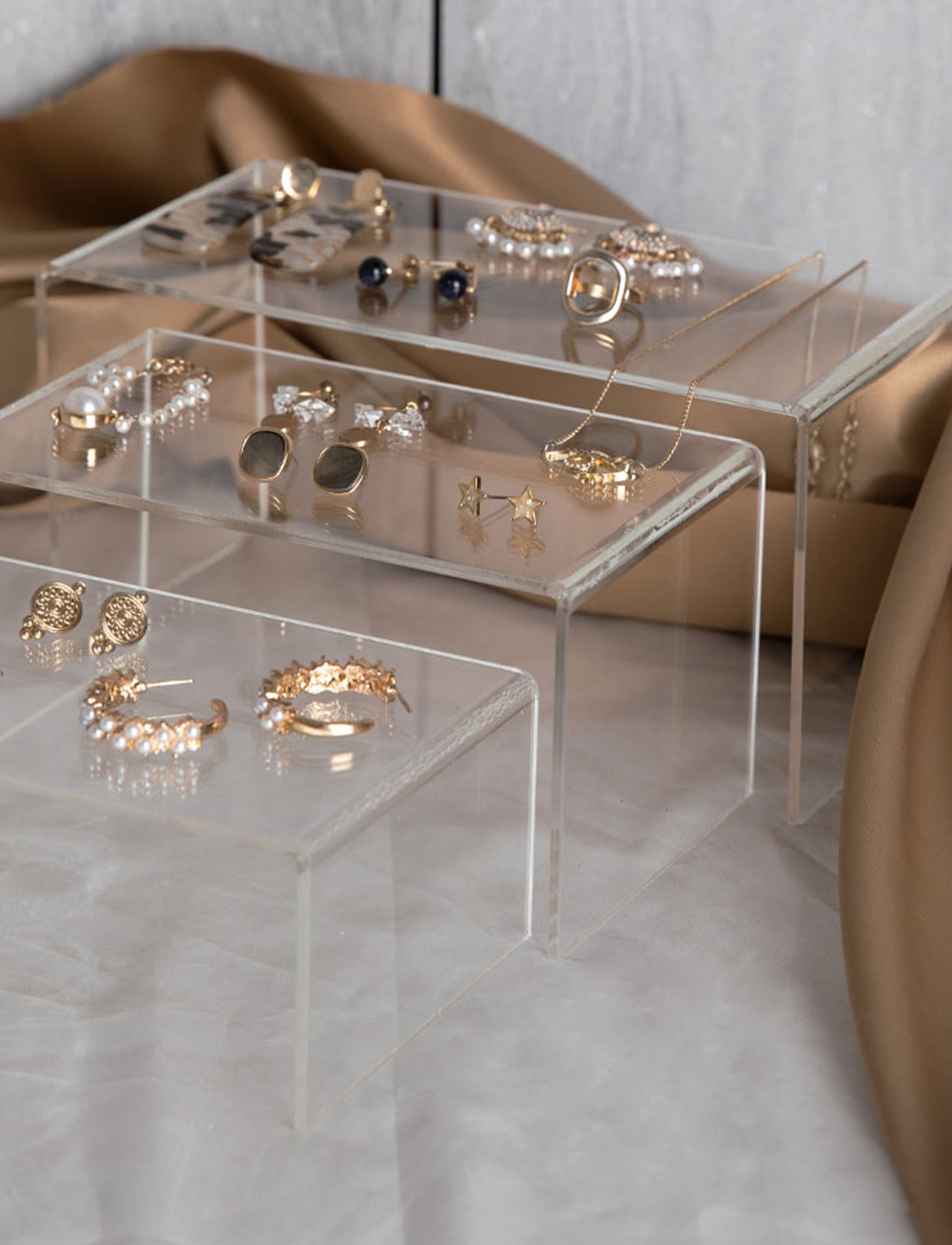 Clear Acrylic Jewelry Display Set Acrylic Jewelry Stand | Etsy