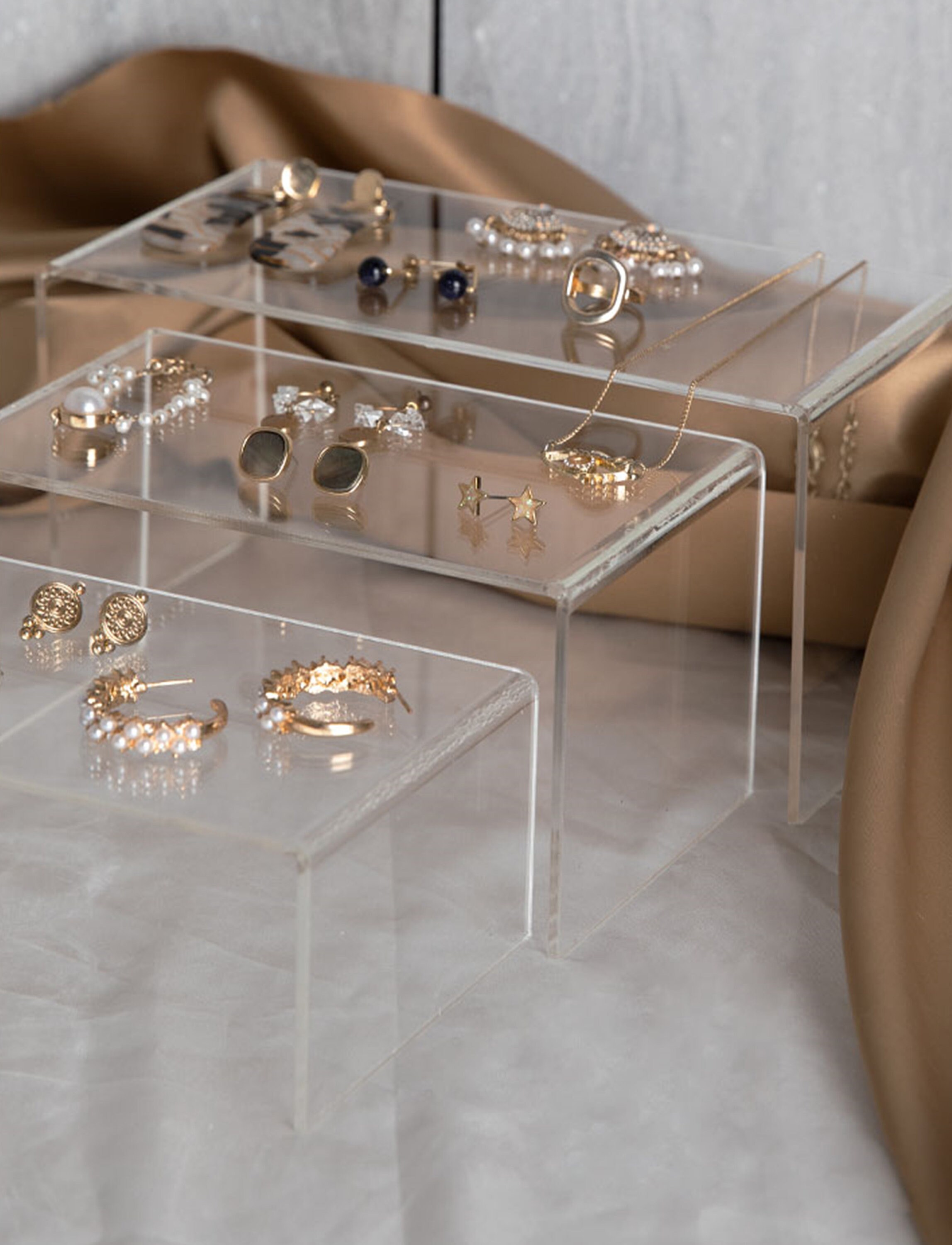 Clear Acrylic Jewelry Display Set Acrylic Jewelry Stand - Etsy