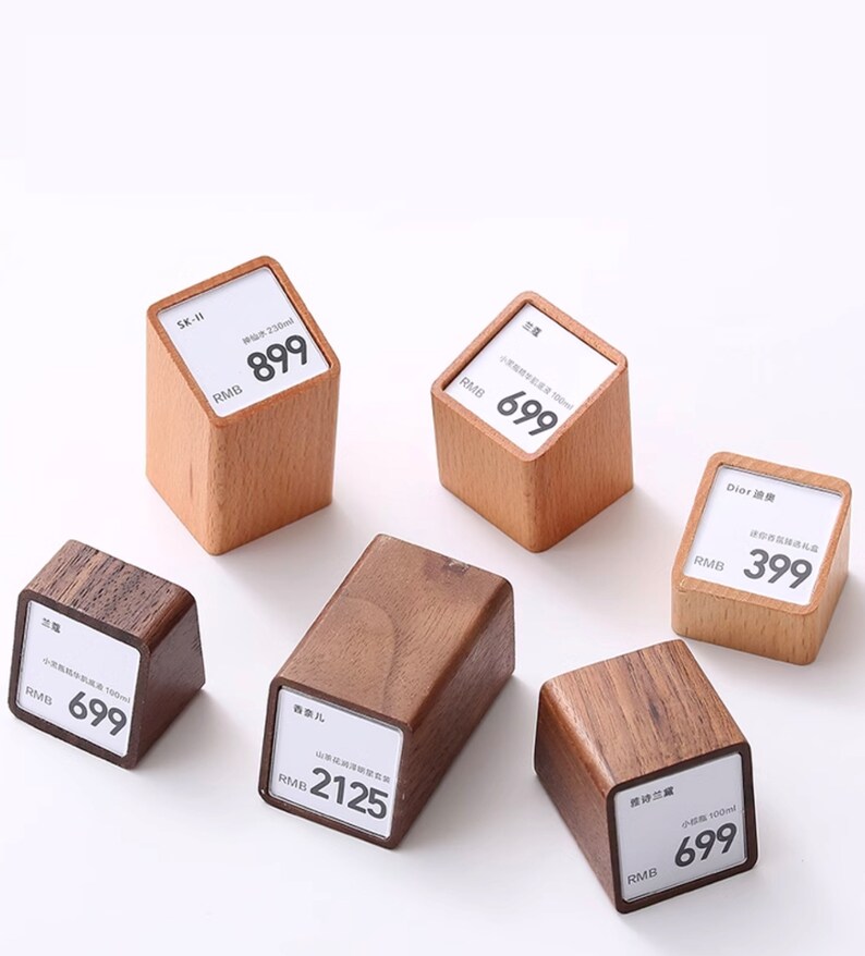 Wooden Acrylic Price Tag: Retail Shop Branding Sign - Etsy