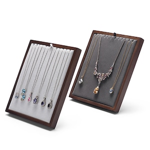 Necklace Stand, Wood Long Chain Necklace/pendant Stand, Jewelry Retail ...