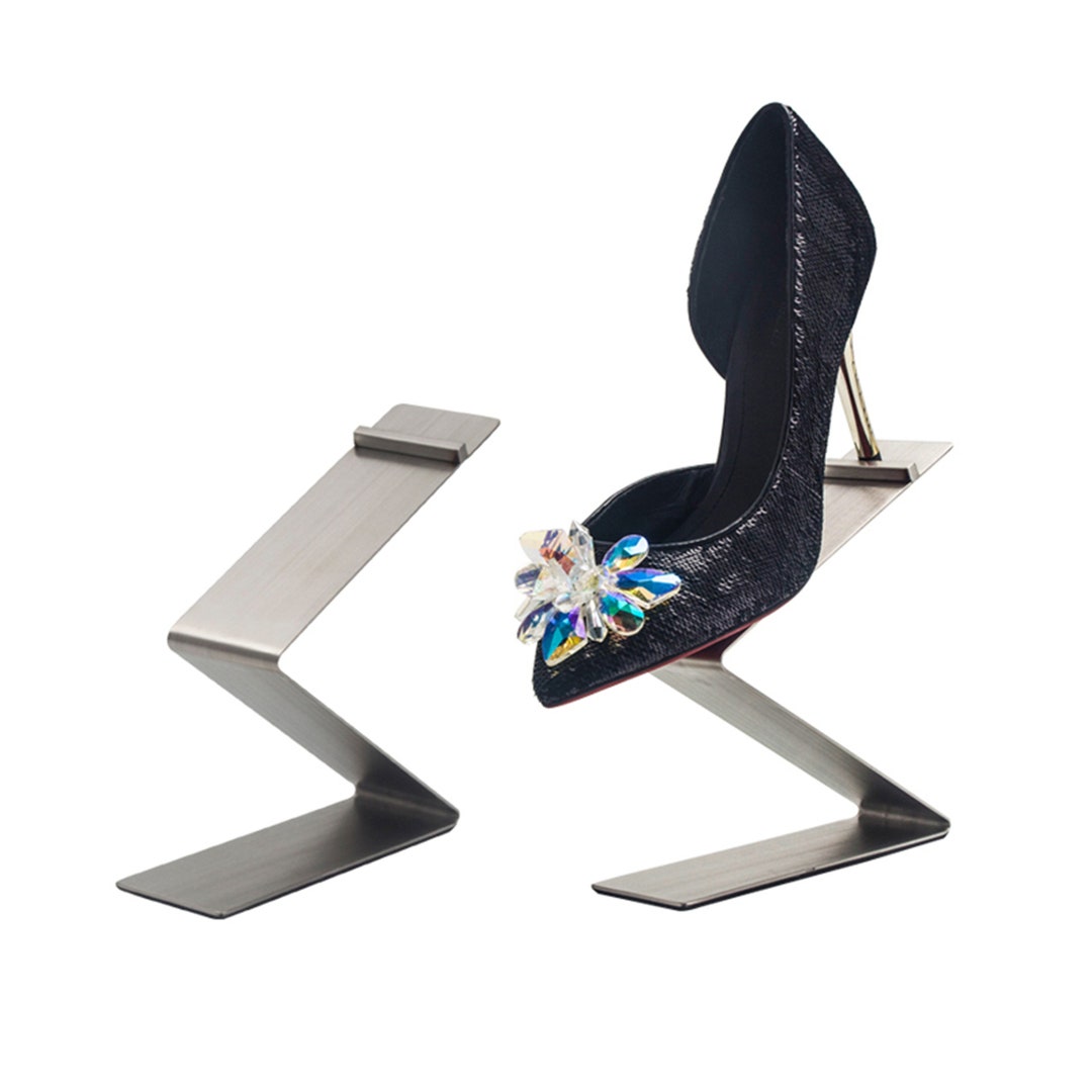 Silver Stainless Steel Shoe Display Stand Holder, Shoe Rack Sandals ...