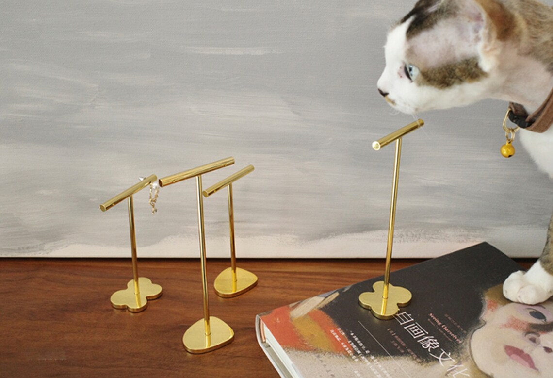 Gold Metal Earring Holder Earring Stand Jewelry Organizer - Etsy