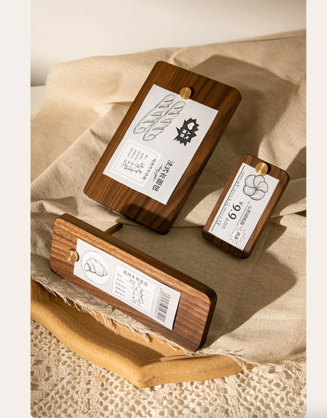 Wooden Price Tag: Retail Shop Branding Sign & Counter Stand - Etsy