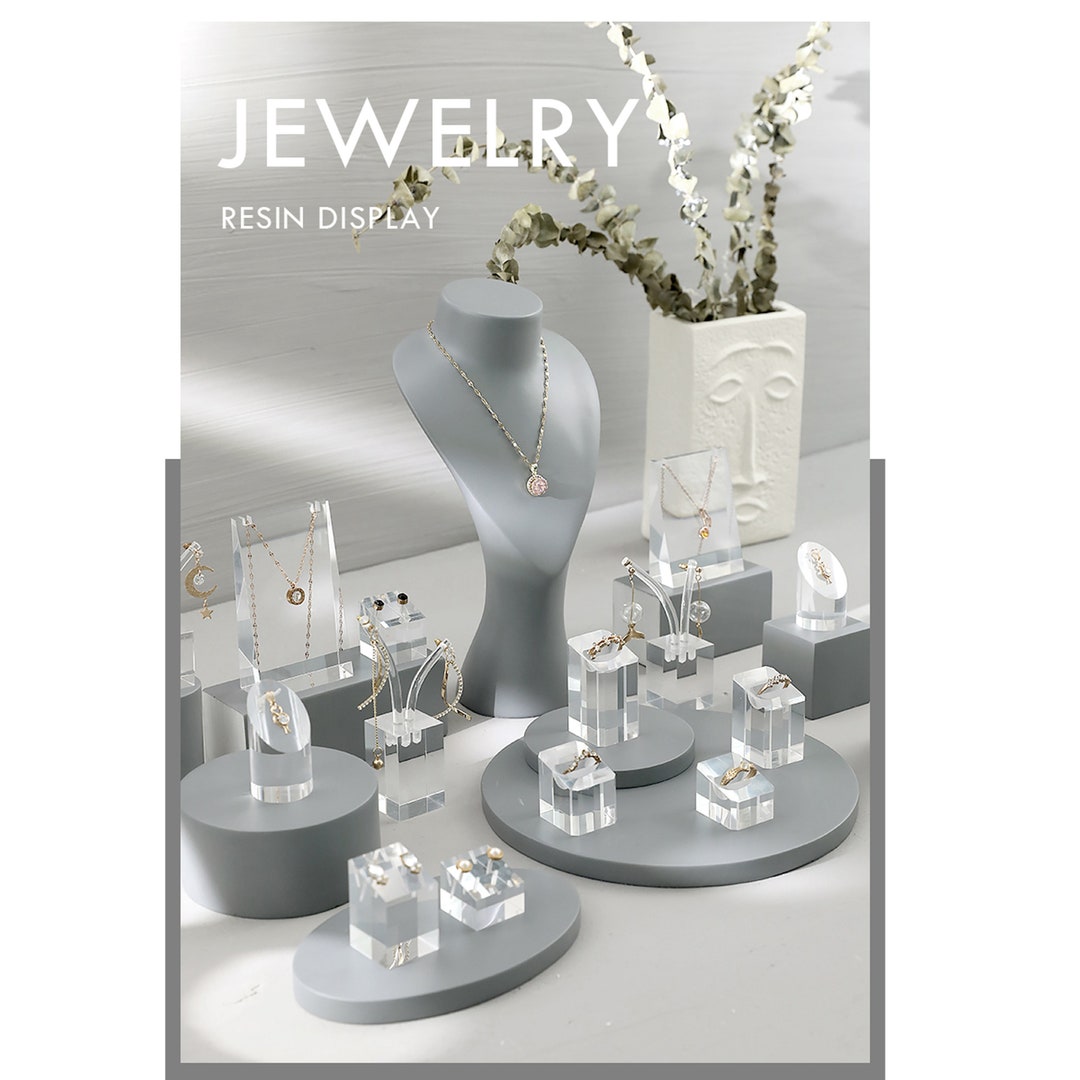Grey Mannequin Display for Jewelry Display, Necklace Holder, Grey ...