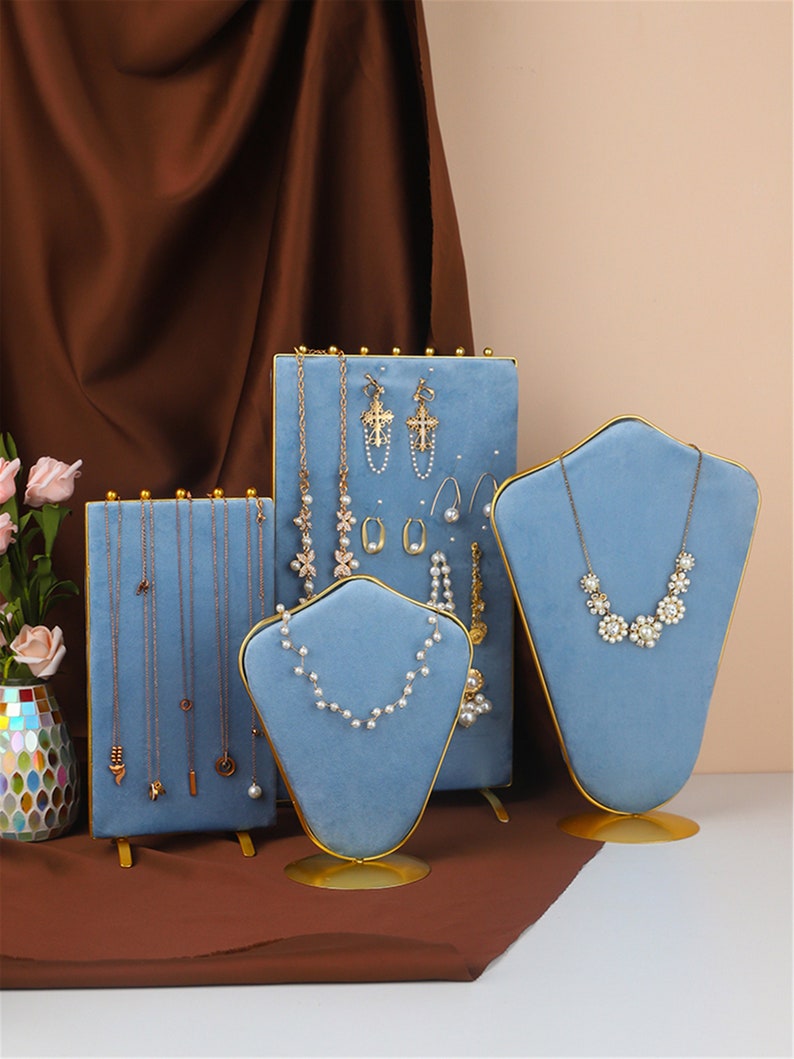 Blue Retro Jewelry Display Velvet Jewelry Display Ring - Etsy
