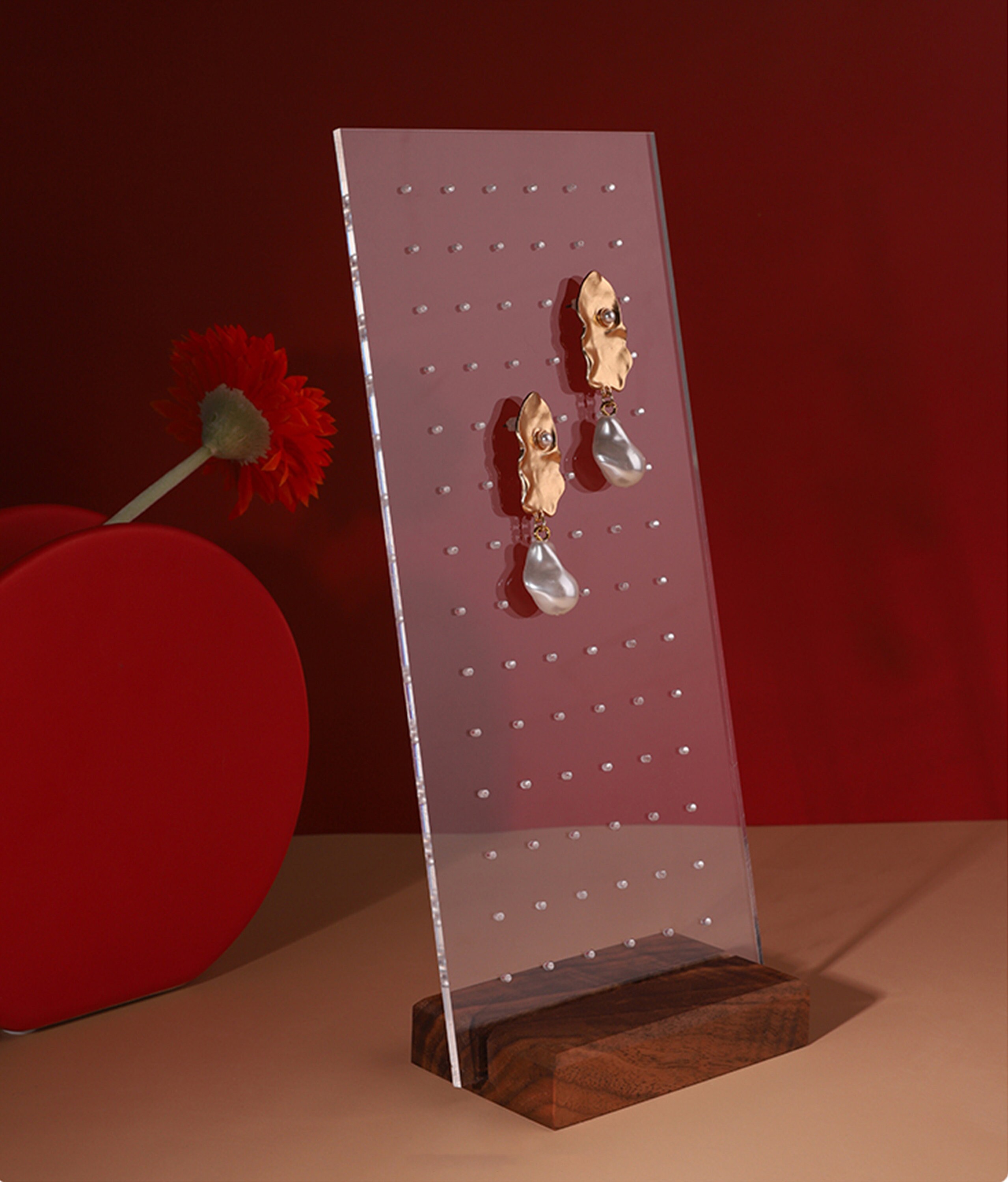 Earring Holder Acrylic Jewelry Stand Wood Jewelry Stand | Etsy