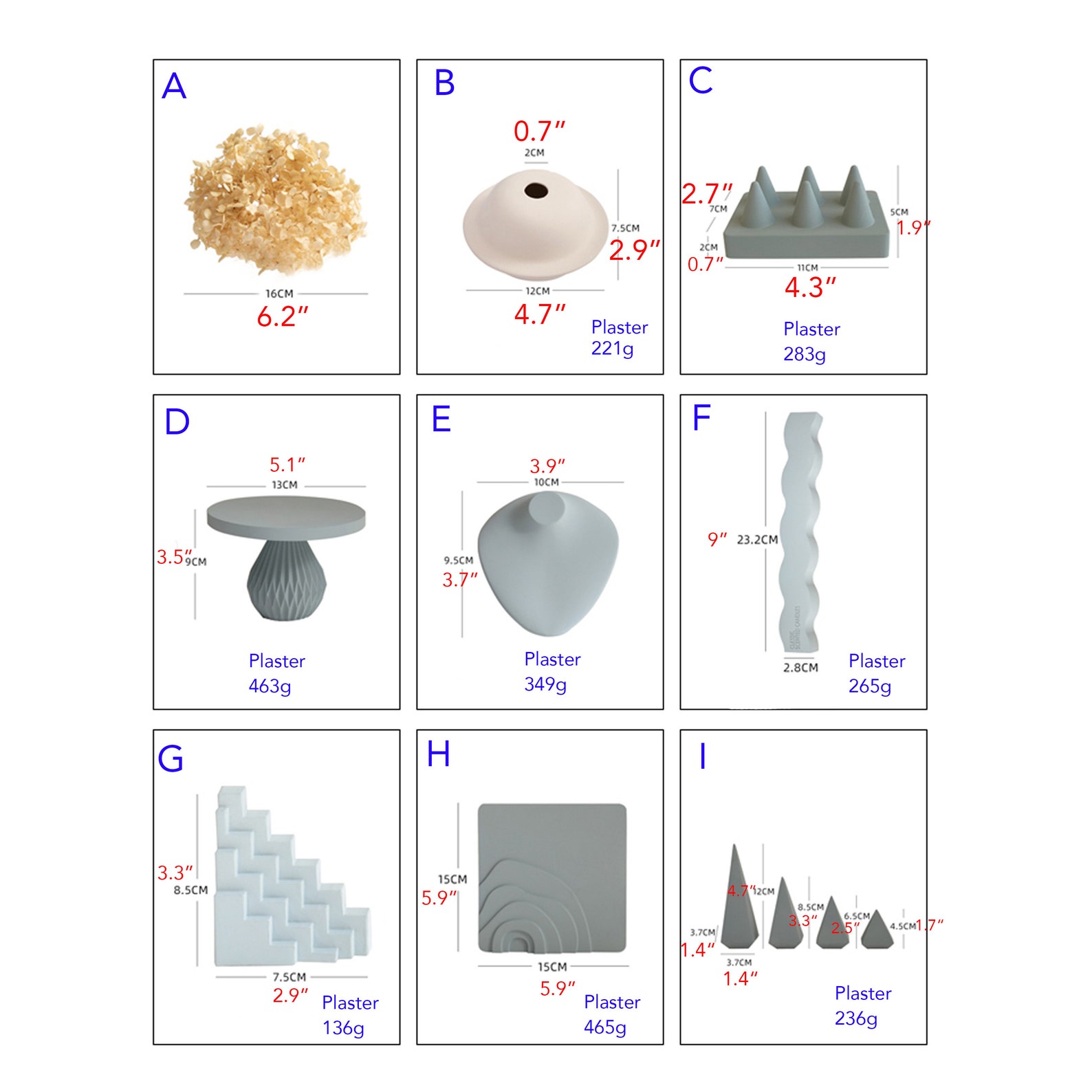 Jewelry Organizer Grey Plaster for Jewelry Display Jewelry - Etsy