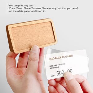 Business Name Sign, Price Tag, Branding Sign, Wooden Price Tag, Number ...