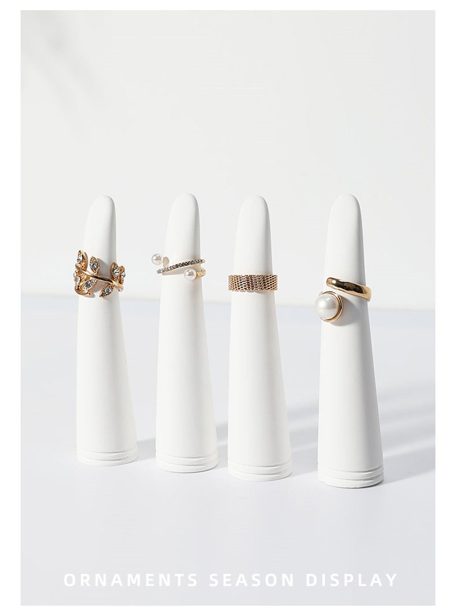 White Ring Display Jewelry Organizer Ring Stand Holder | Etsy