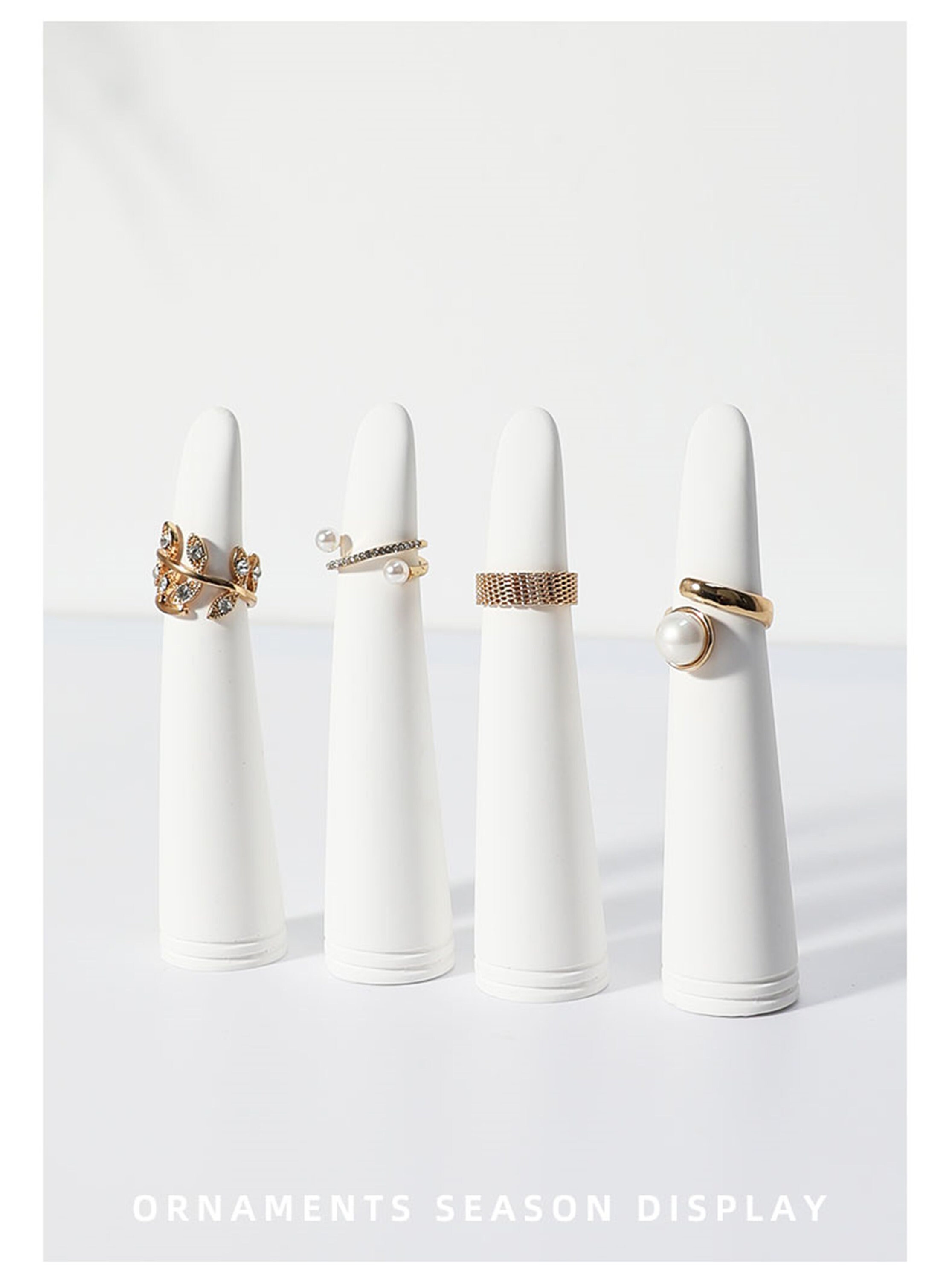 White ring display jewelry organizer ring stand holder | Etsy