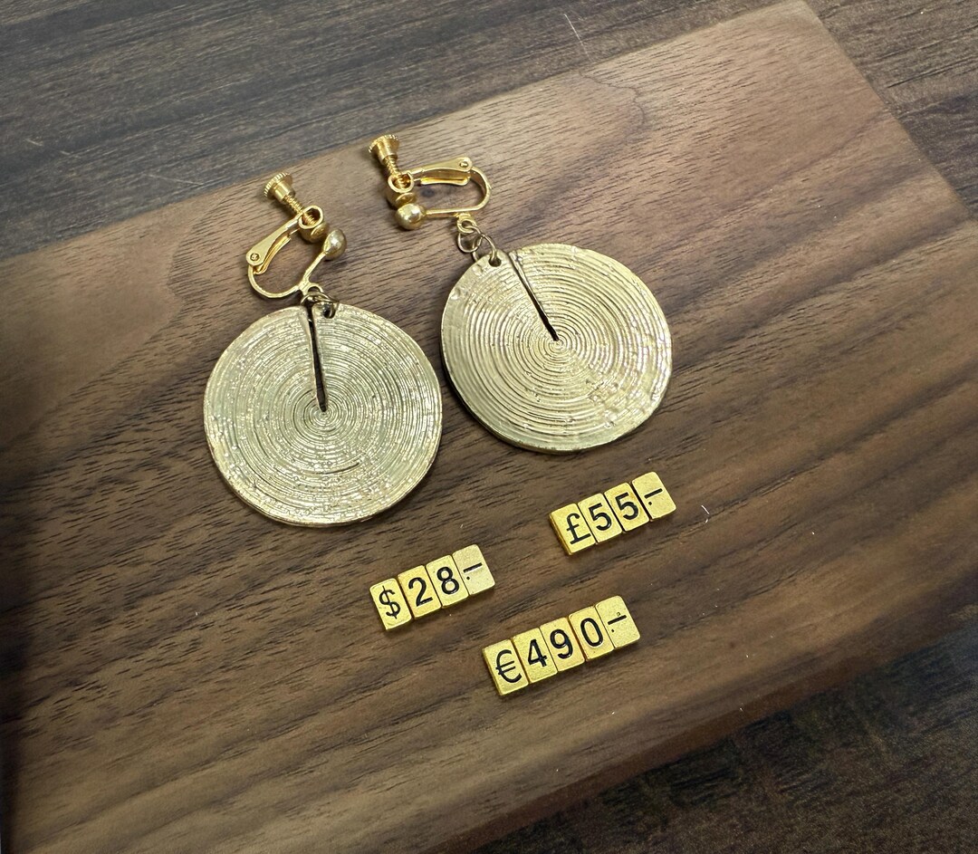 Gold Metal Price Tag: Adjustable Mini Number Display - Etsy