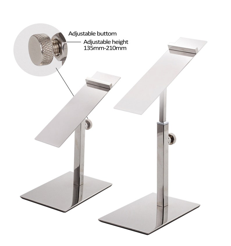 Adjustable Height Stainless Steel Shoe Display Stand: Retail Rack - Etsy