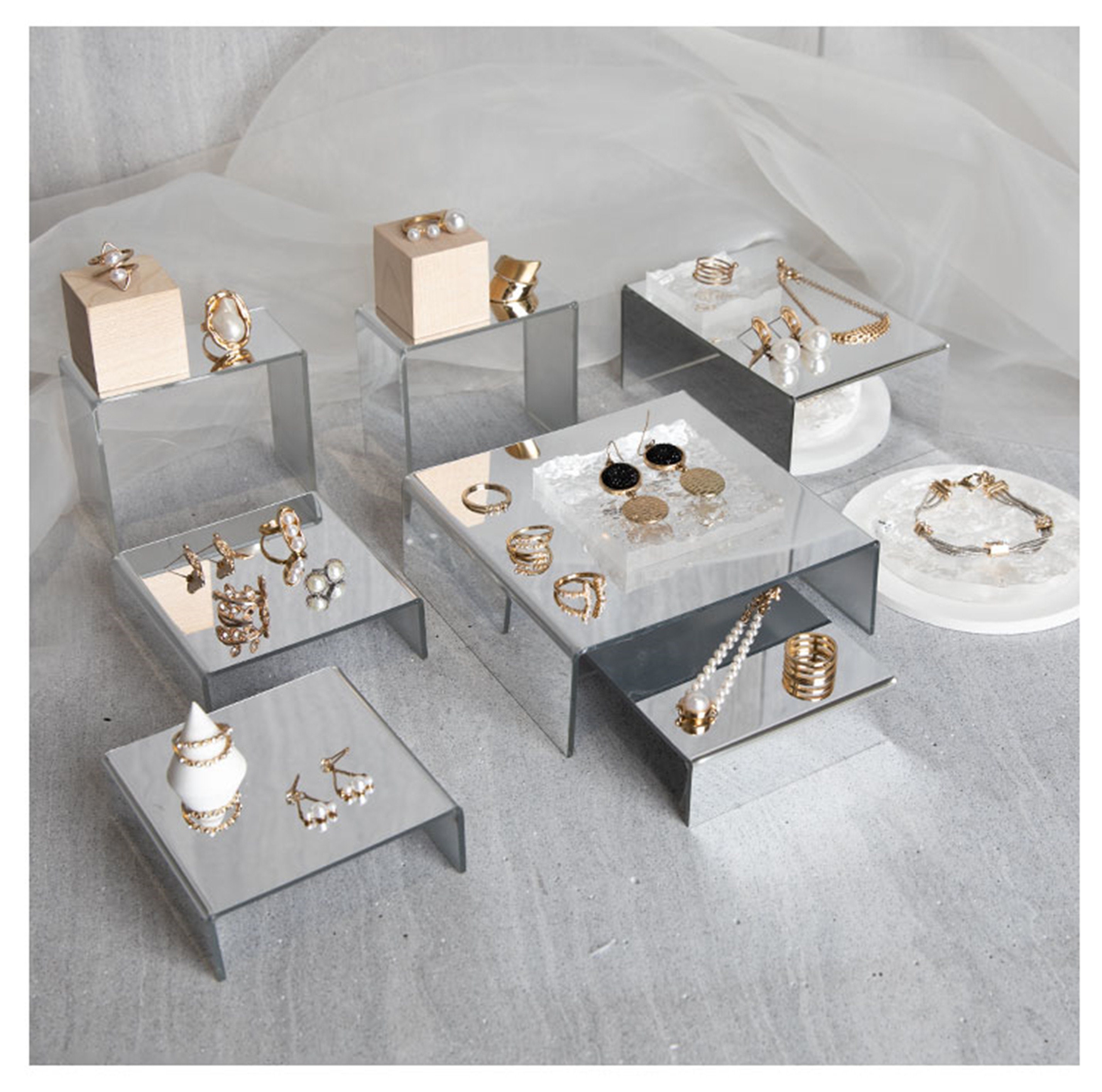 Mirror Acrylic Jewelry Display Set Acrylic Jewelry Stand - Etsy