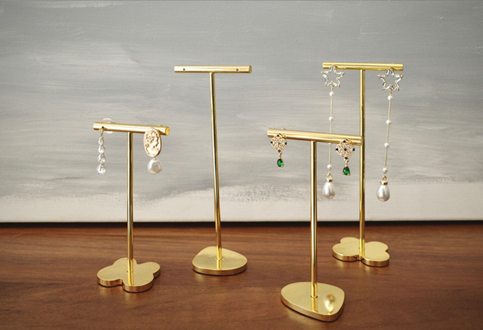 Gold Metal Earring Holder Earring Stand Jewelry Organizer - Etsy