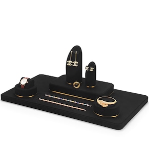 Retro Jewelry Display, Black Velvet Jewelry Display, Earring Holder ...