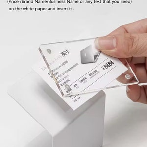 Branding Stand, Price Tag, Brand Sign, Clear Acrylic Brand Sign, Price ...