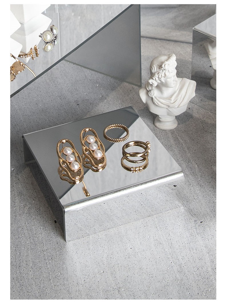 Mirror Acrylic Jewelry Display Set Acrylic Jewelry Stand - Etsy