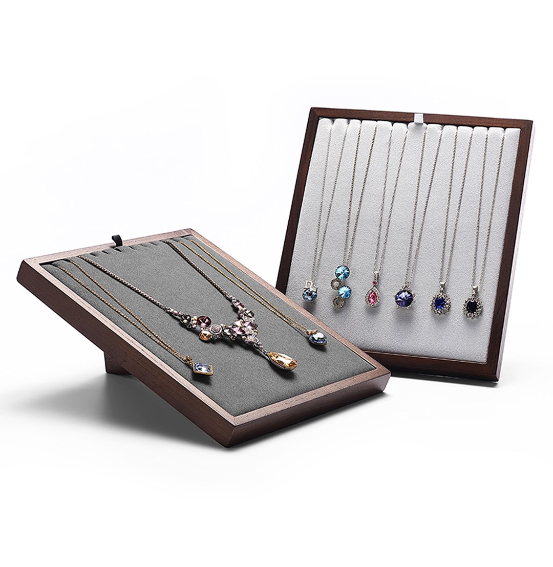 Necklace Stand, Wood Long Chain Necklace/pendant Stand, Jewelry Retail ...