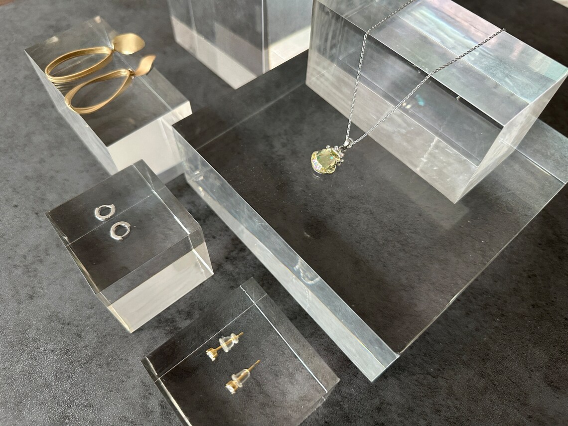 Clear Acrylic Jewelry Display Set Acrylic Jewelry Stand - Etsy