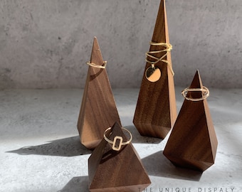 Walnut Wood Jewelry Display Wooden Jewelry Organizer Stand - Etsy