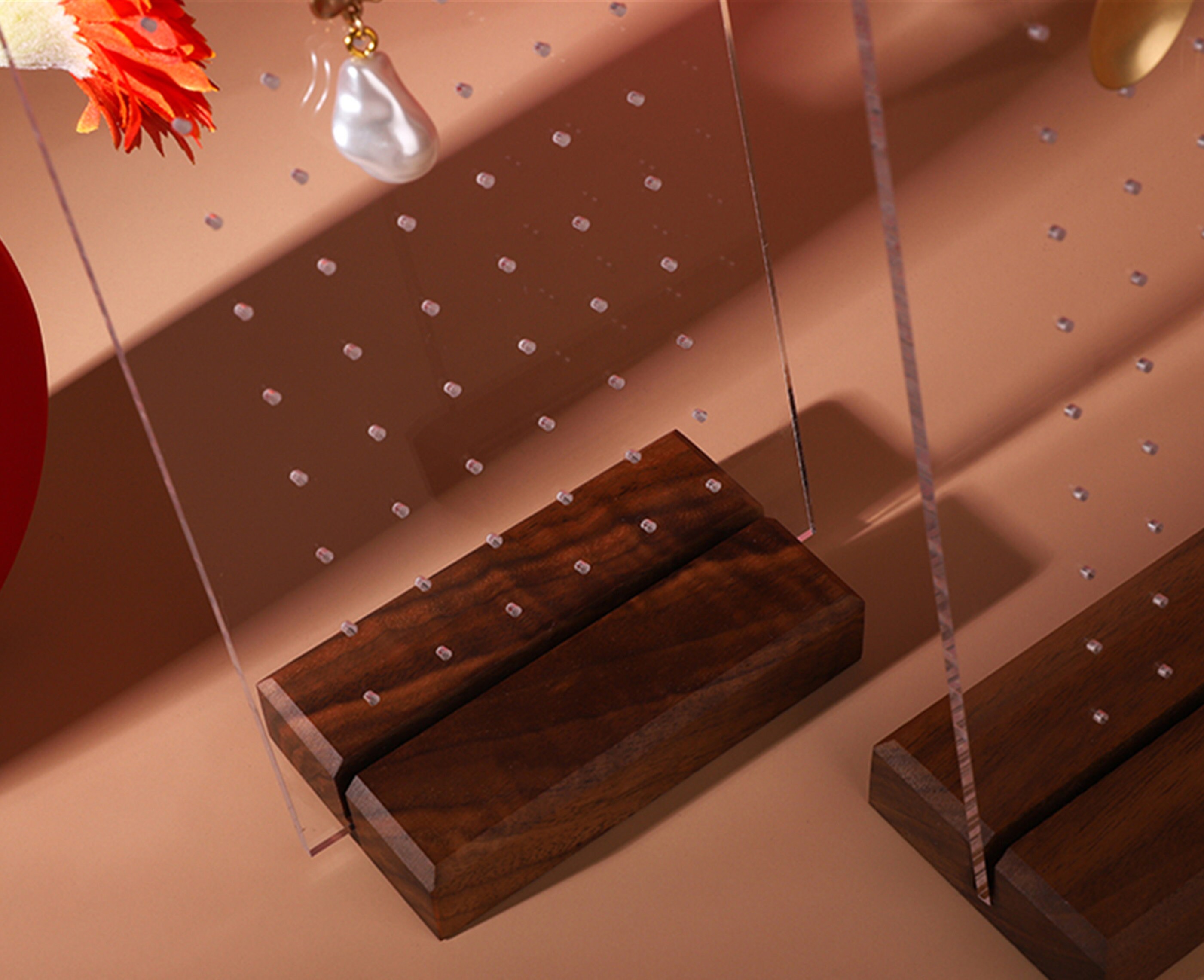 Earring Holder Acrylic Jewelry Stand Wood Jewelry Stand | Etsy