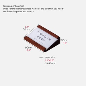 Branding Stand, Business Card Holder, Price Tag, Brand Sign, Wooden ...