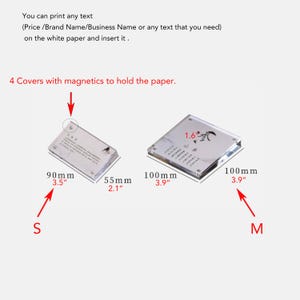 Branding Stand With Magnetics, Price Tag, Brand Sign, Clear Acrylic ...