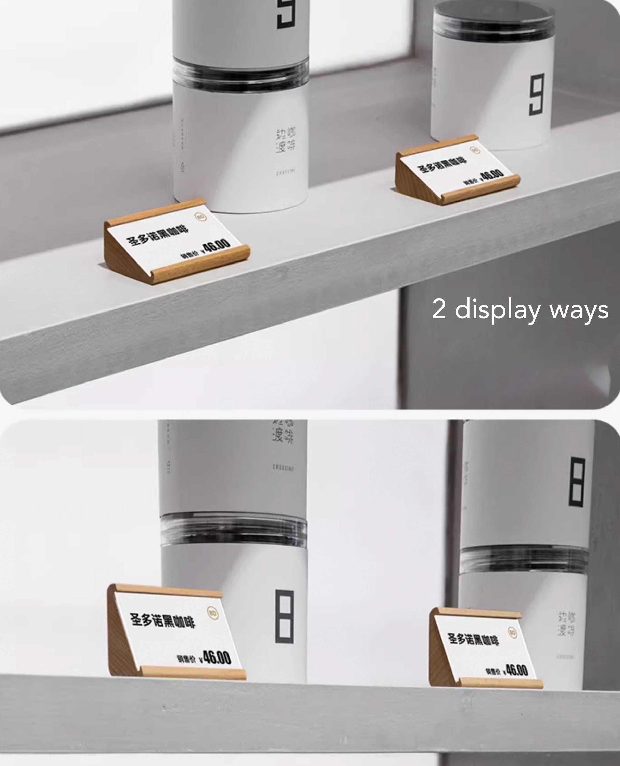 Wooden Price Tag Display: Retail Branding Sign, Counter Stand - Etsy