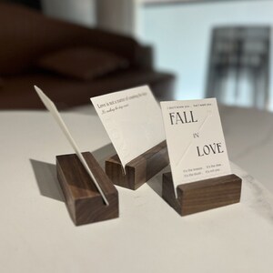 Branding Stand, Business Card Holder, Price Tag, Brand Sign, Wooden ...